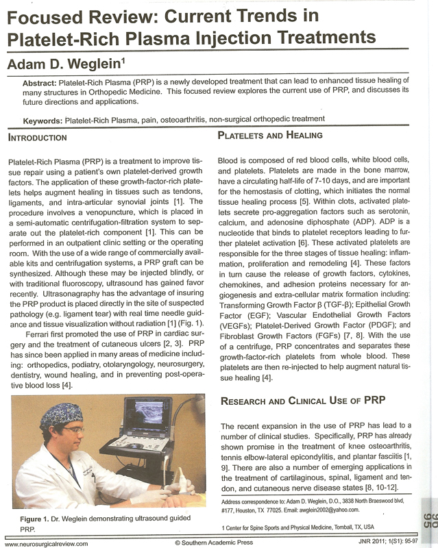 Platelet Rich Plasma Therapy (PRP Injections) to Treat Sports Injuries ...